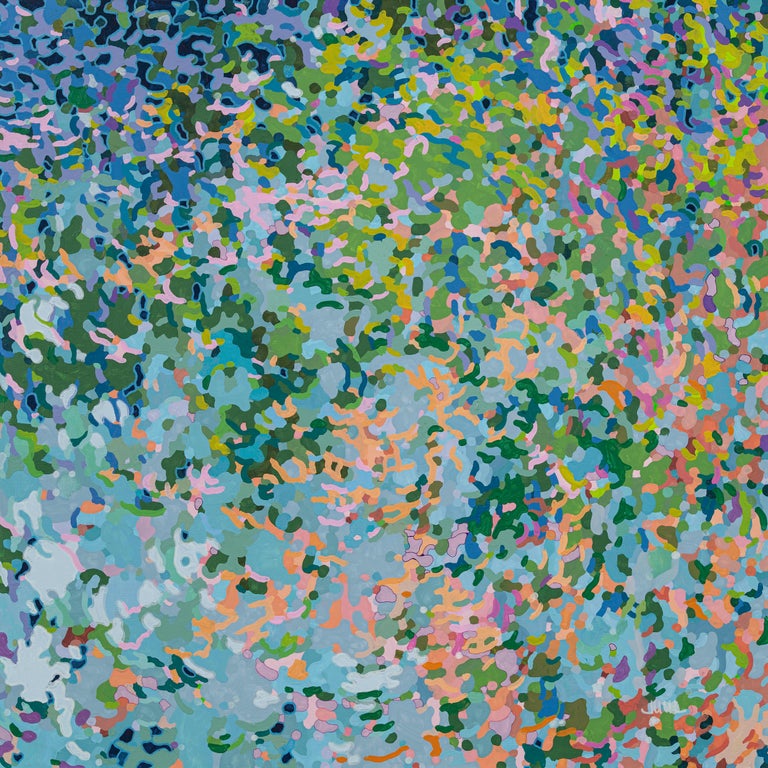 Margaret Juul - Wisteria Gardens, Original Contemporary Colorful ...