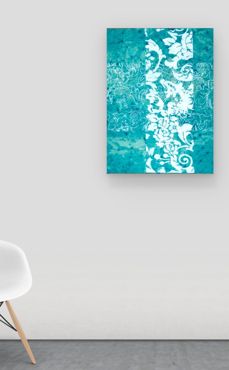 Margaret Lanzetta - Sugar Weed, Abstract White Botanical Silkscreen ...