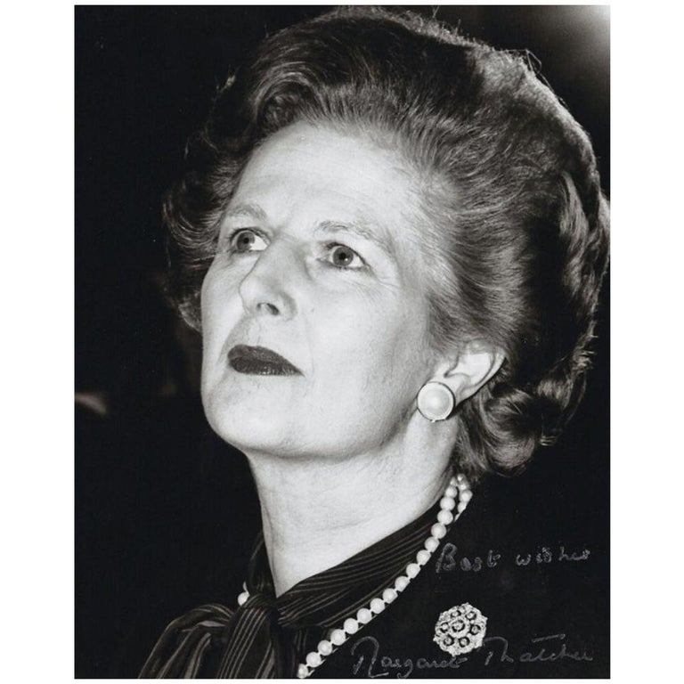 Margaret Thatcher Signed Photograph For Sale at 1stdibs