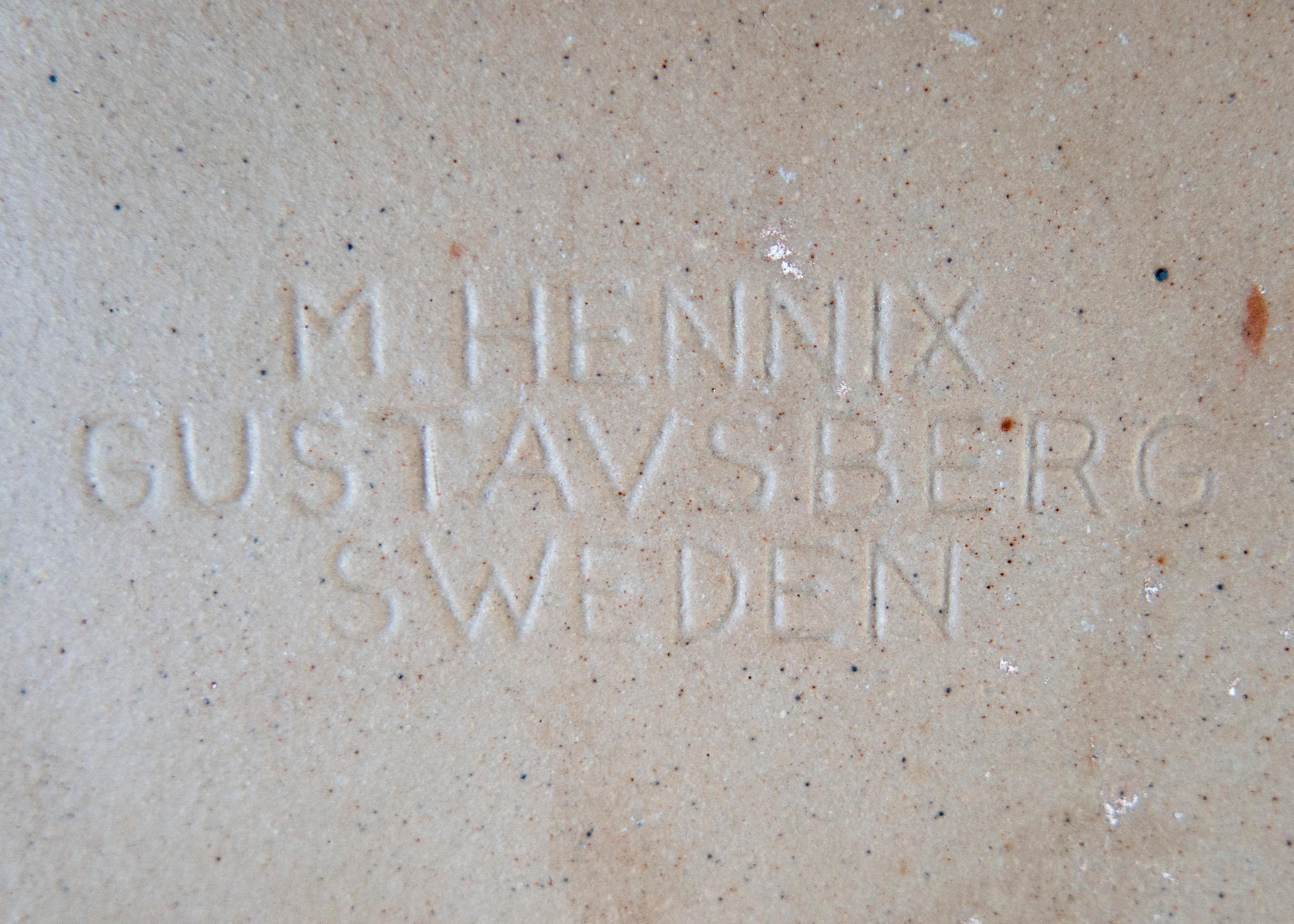 Margareta Hennix for Gustavsberg, Pair of Swedish Stoneware Wall Lights ...