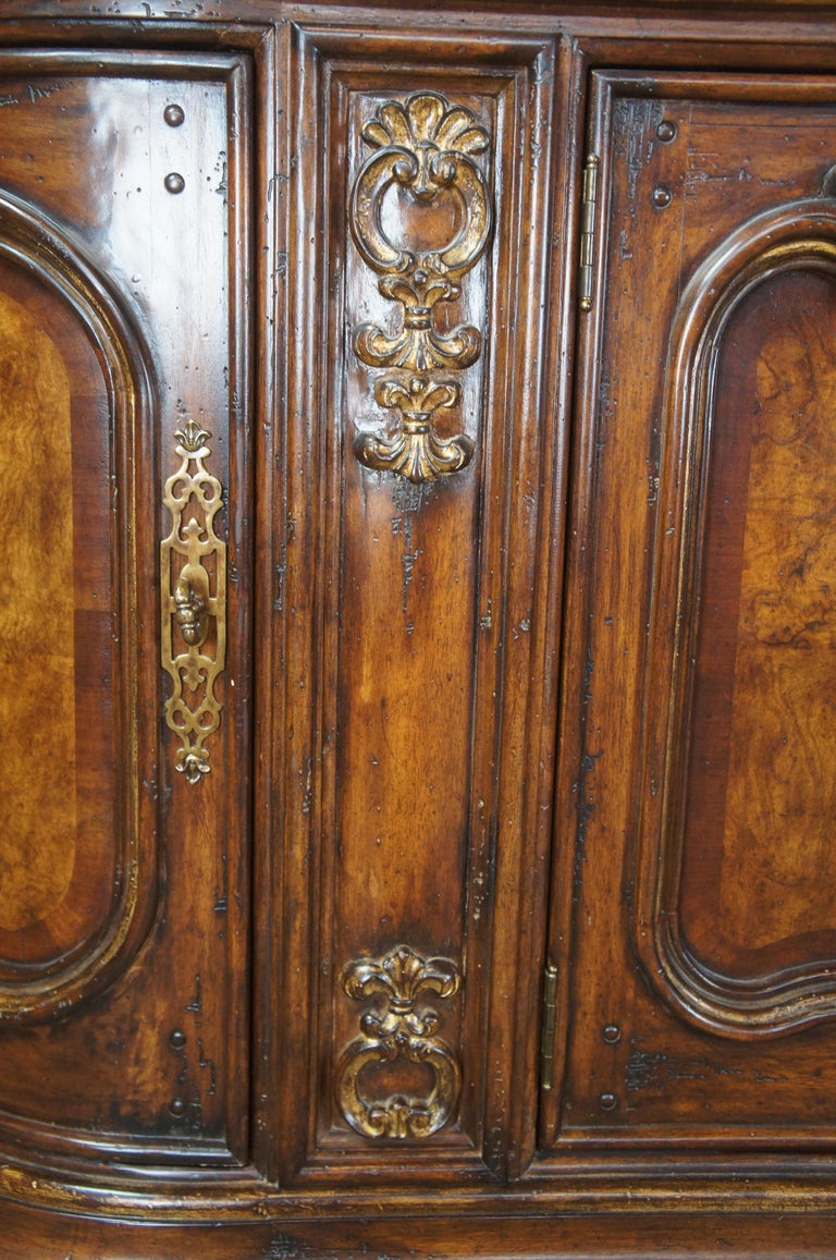 Marge Carson French Baroque Marble Top Buffet Console Sideboard ...