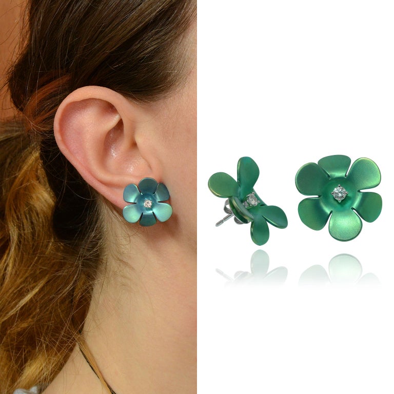 Made in Italy Handcrafted Transformer Titanium Diamond Gold Flower ...