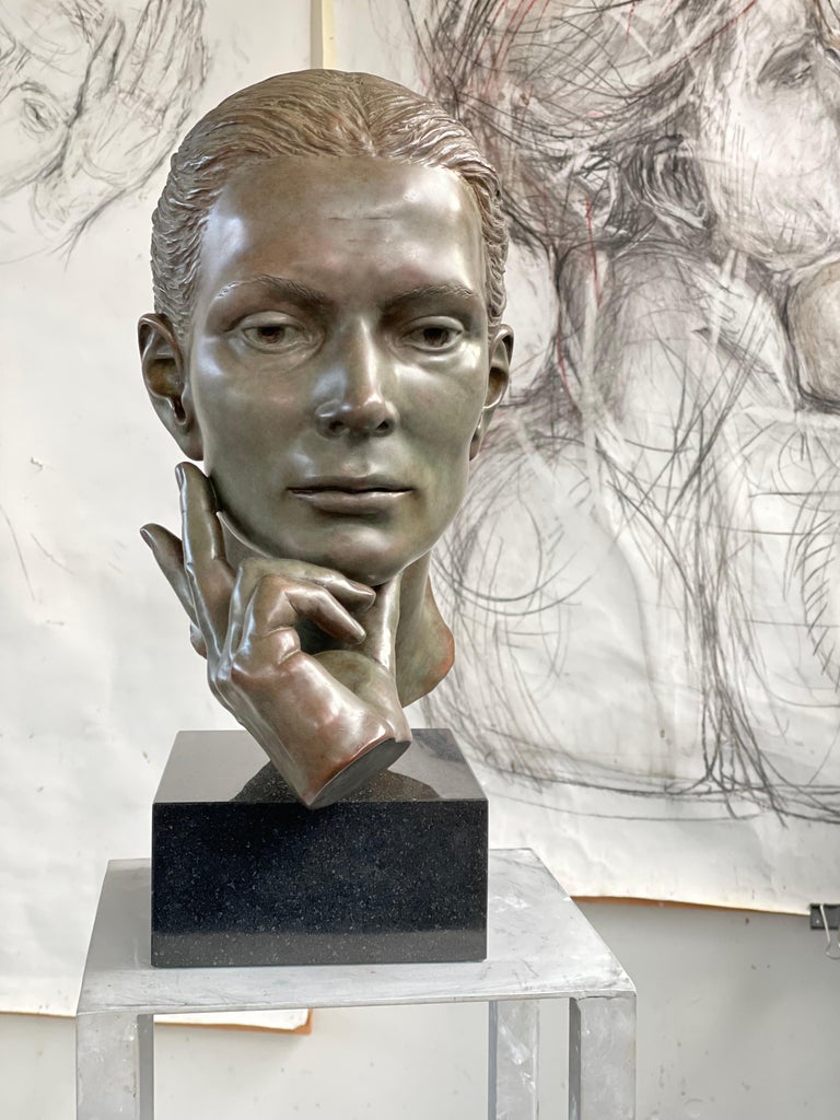 Margot Homan - Self Confidence Bronze Sculpture Head Portrait State of ...