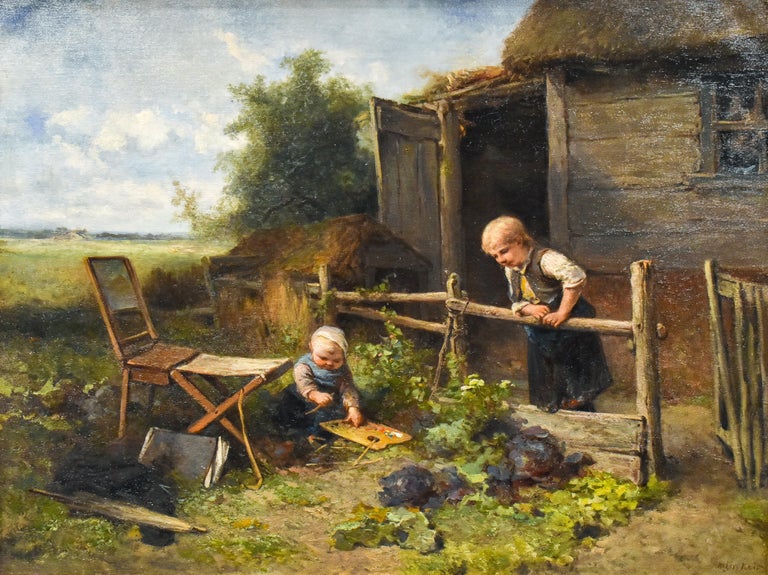 Mari ten Kate - Children playing in the garden - Johan Mari Henri ten ...