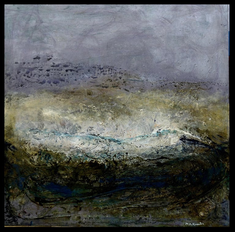 Maria Asuncion Raventos - "PAISAJE" original abstract mixed media ...
