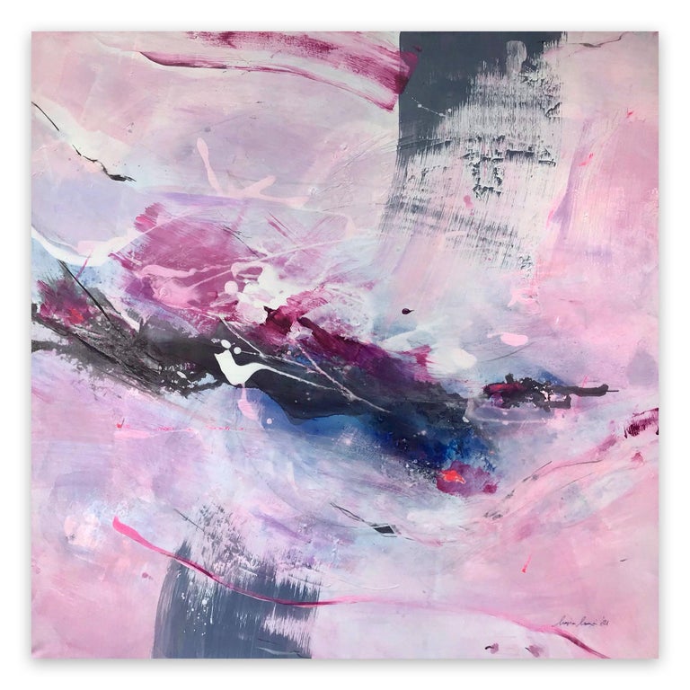 Maria Bacha - All you need is love (Abstract painting) For Sale at 1stDibs
