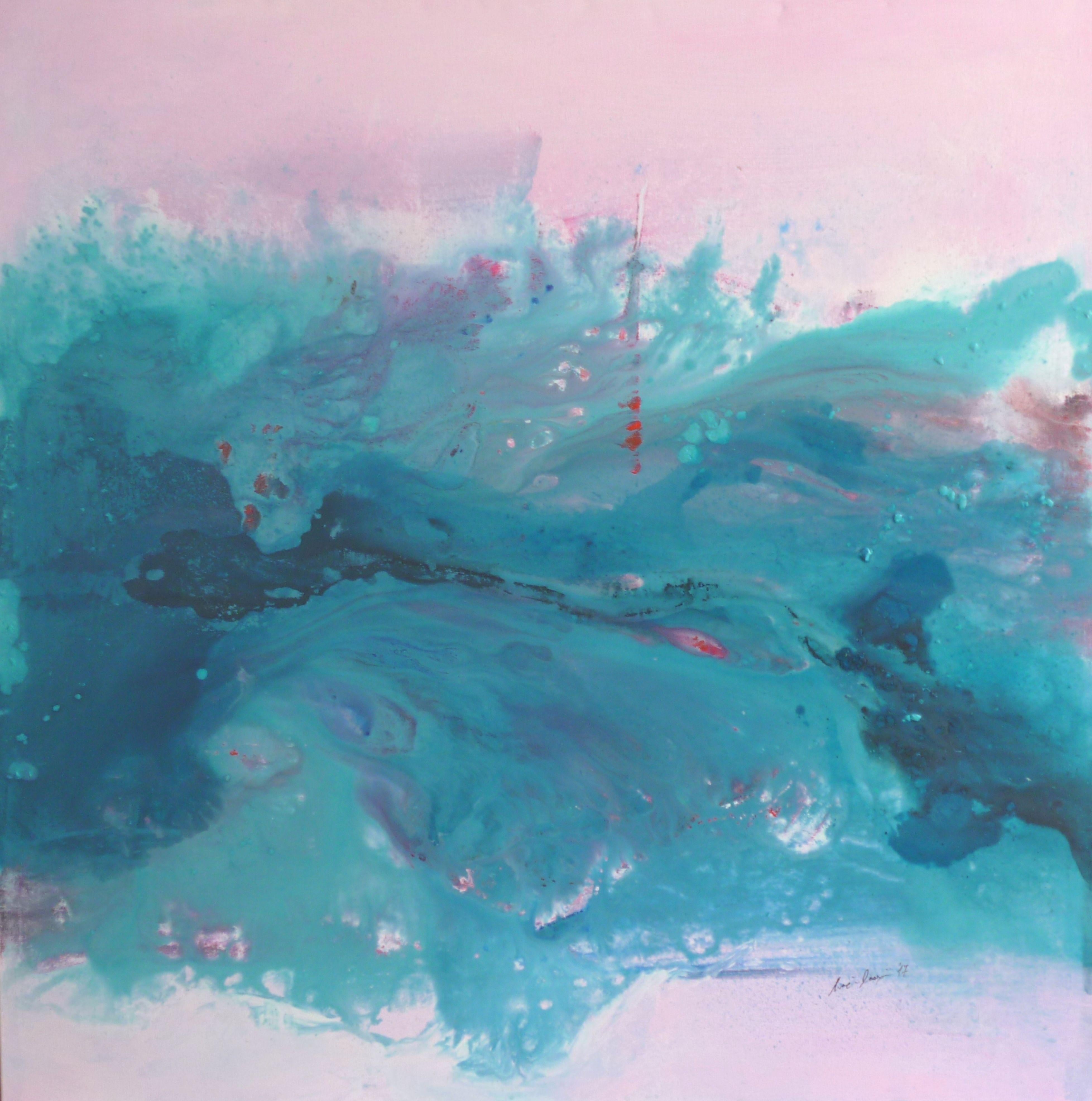 Maria Bacha - New Light II (Abstract painting) For Sale at 1stDibs