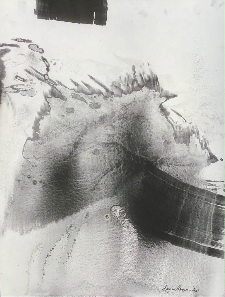 Maria Bacha - DIVE INTO BLACK II, Painting, Acrylic on Paper For Sale ...