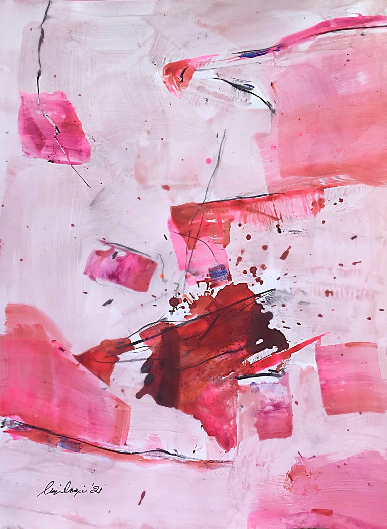 Maria Bacha - Fleeting Time I, Painting, Acrylic on Paper For Sale at ...