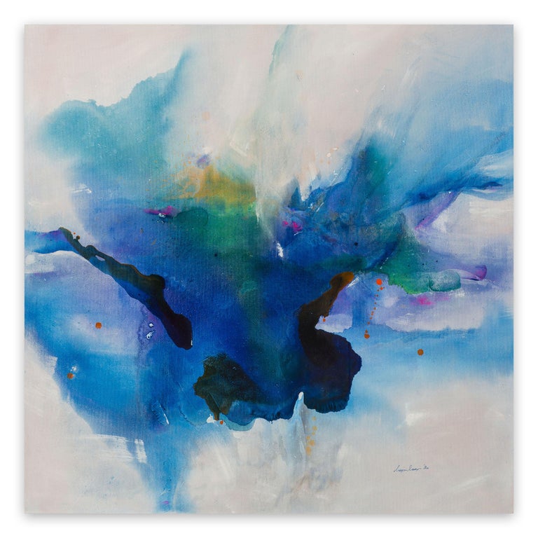 Maria Bacha - Receiving (Abstract painting) For Sale at 1stDibs