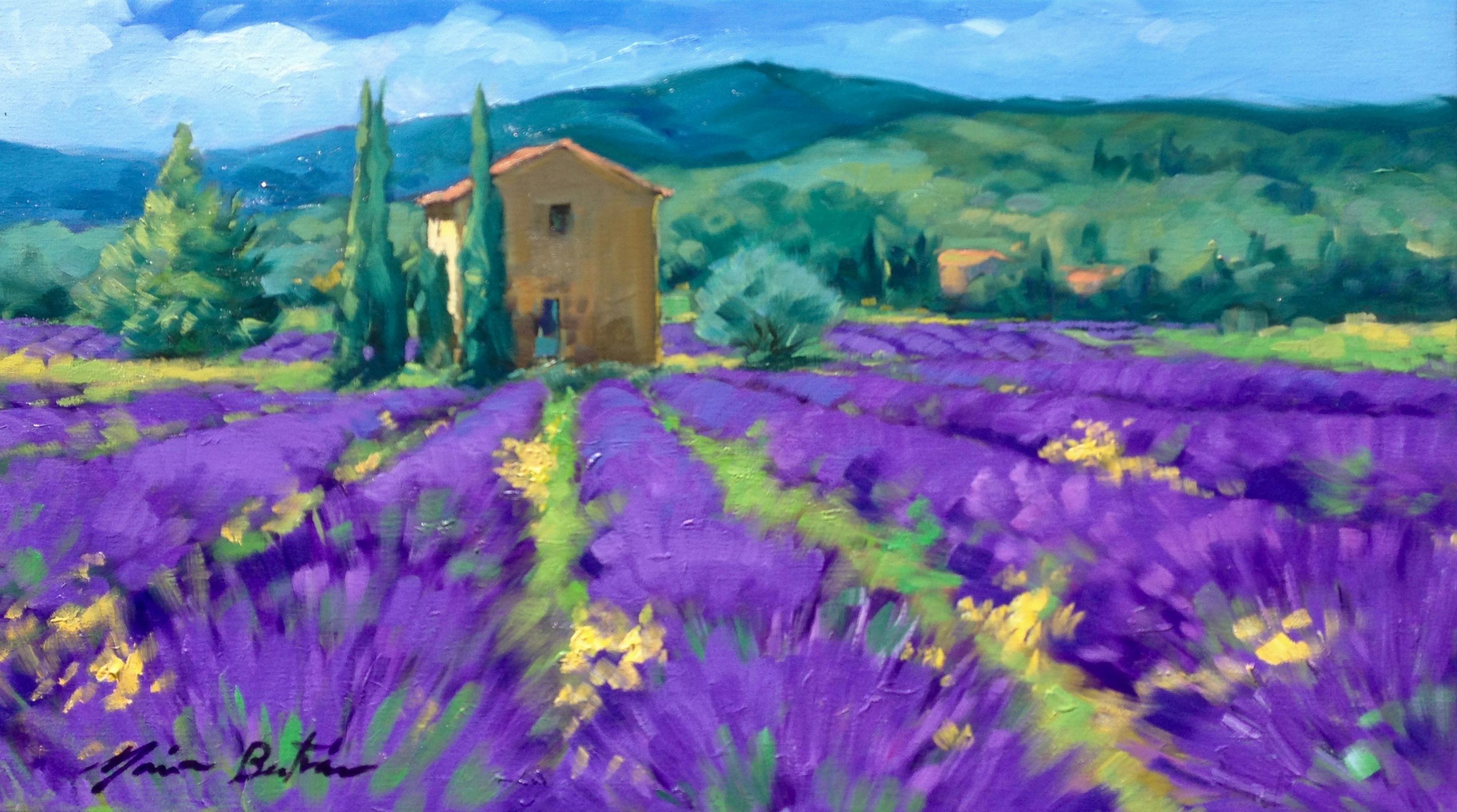 Maria Bertan - "Valensole Lavender" Contemporary Impressionist Oil ...