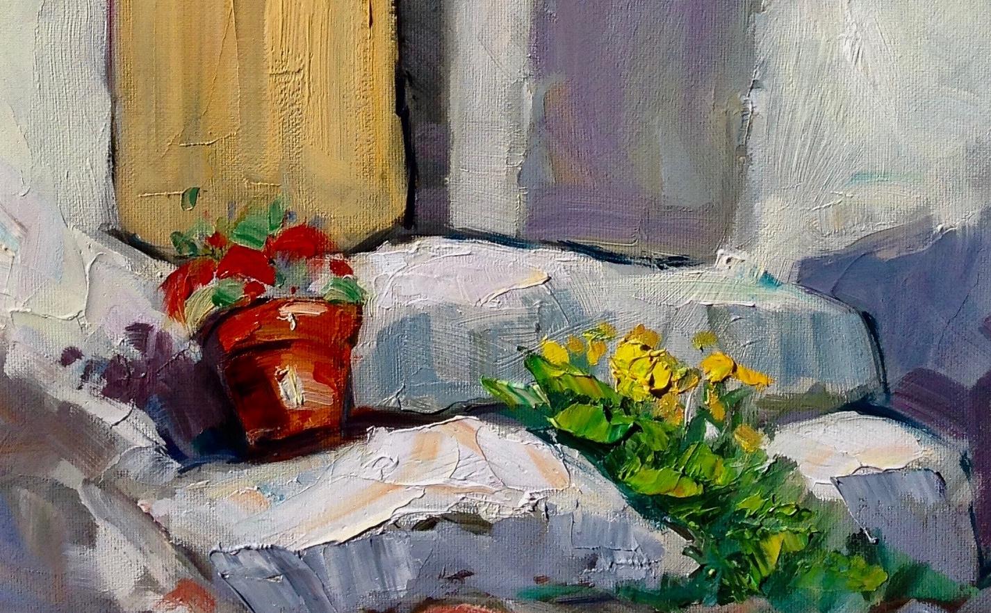 Maria Bertrán - "Door In Arenas" Contemporary Impressionist Oil ...