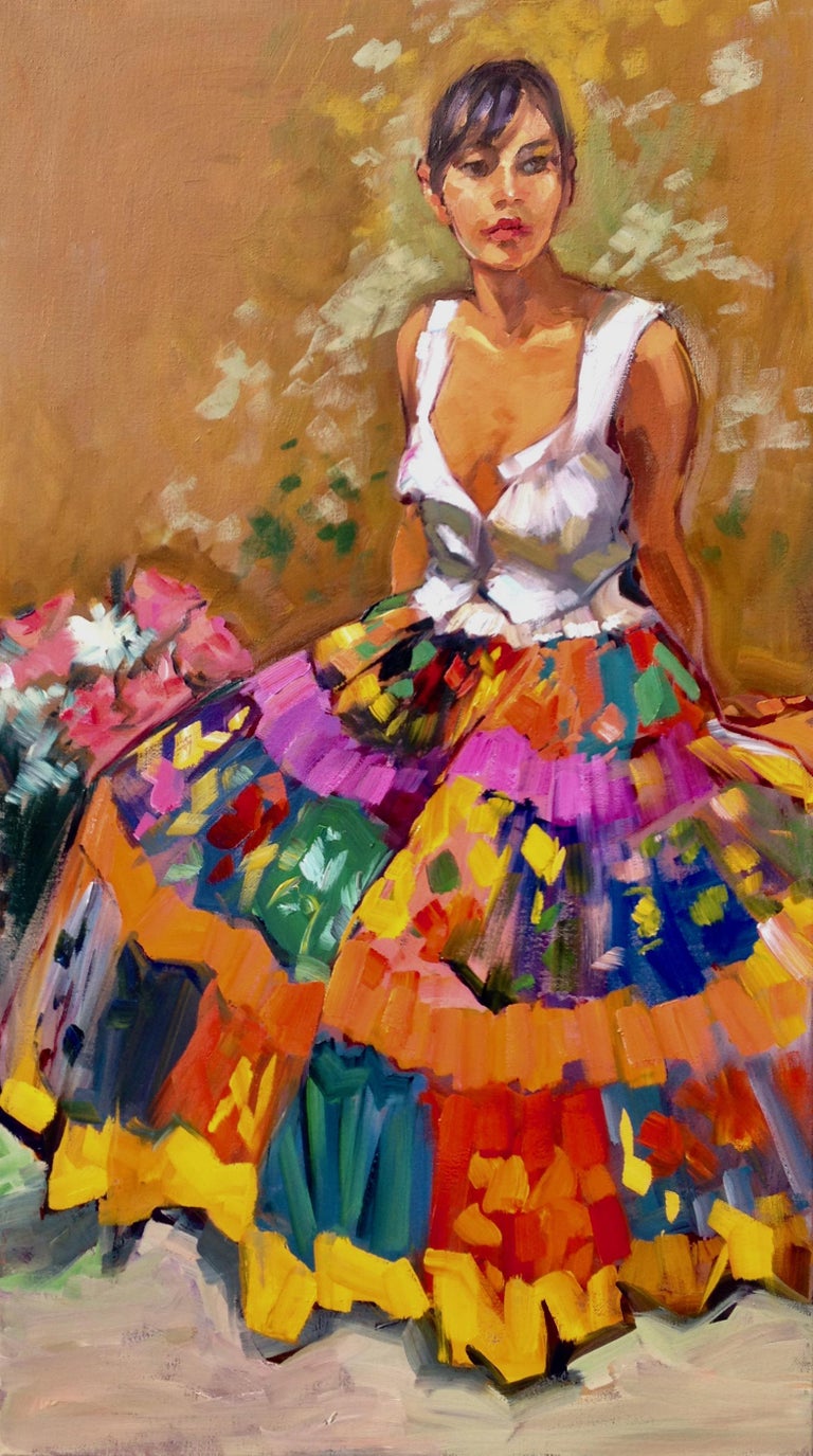 Maria Bertran - "In The Sunlight" Contemporary Impressionist Figure Oil ...