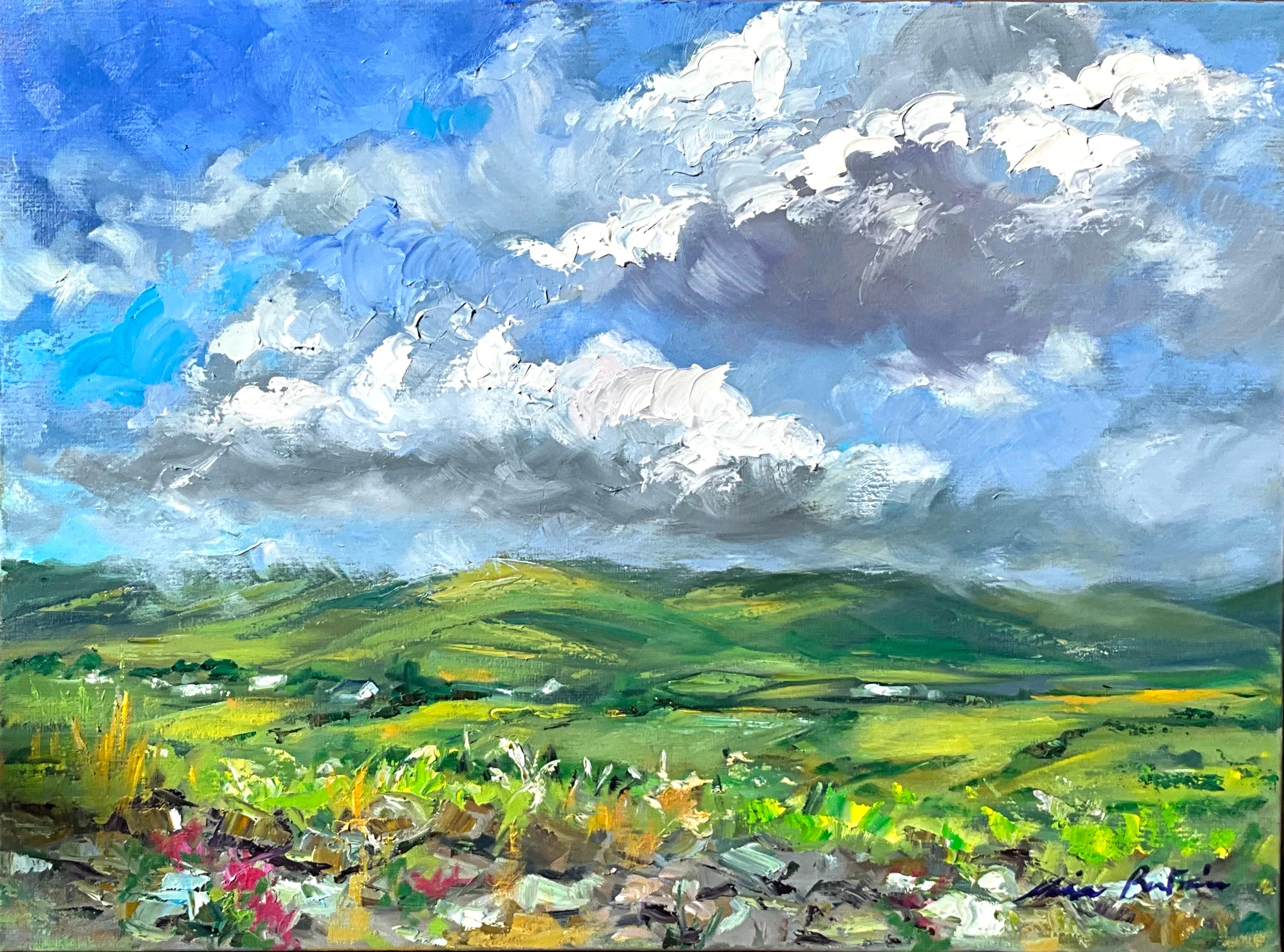 Maria Bertrán - "Rain On Brannon Mountain" Contemporary Impressionist ...