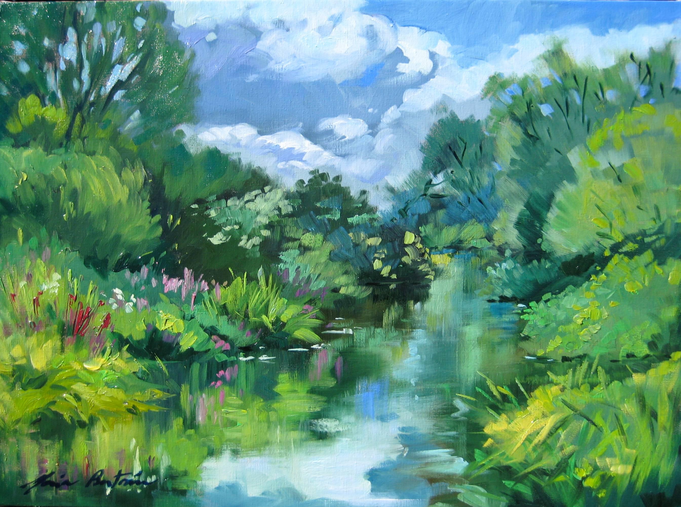 Maria Bertrán - "Stormy Winchester Afternoon" Impressionist Painting by ...