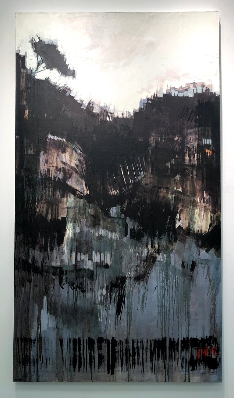 Maria Jose Concha - Permanencia I, elegant large abstract painting on ...