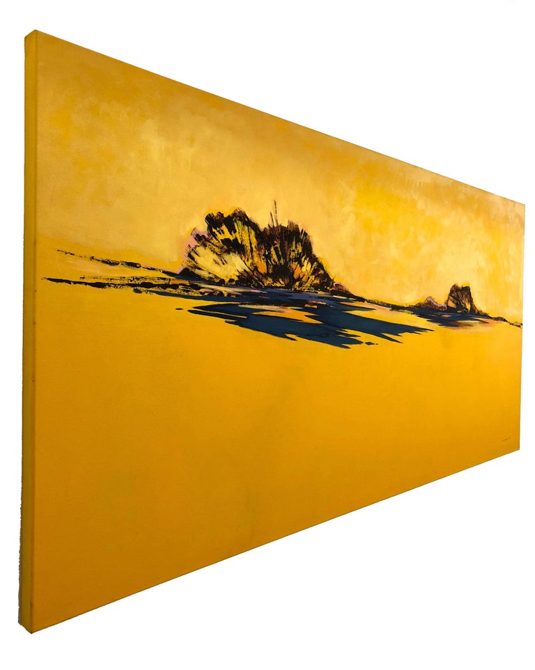 Maria Jose Concha - Sunshine Again, horizontal yellow abstract ...