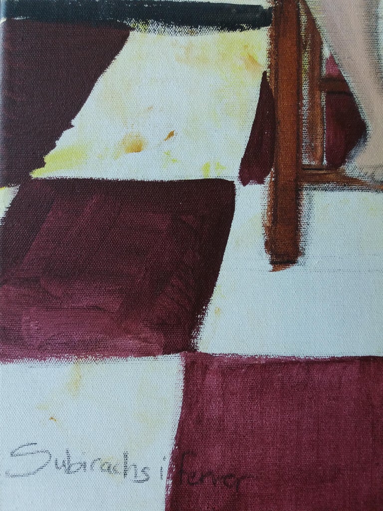 Maria Jose Subirachs Ferre - Rosa. original naif contemporary gouache ...