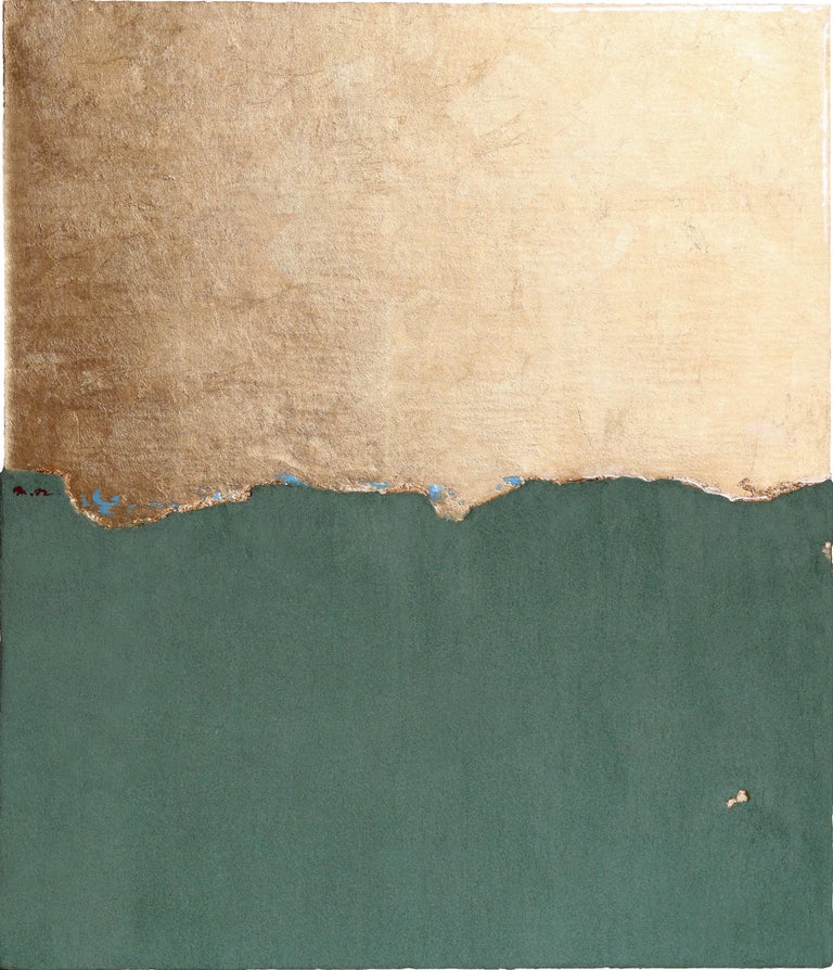 Maria Mitsumori - "Wema Moja" original, 3D, Japanese blue-gold leaf and ...