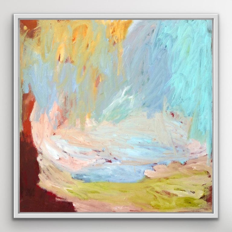 Maria Pierides - Mirrored Lakes and Streams, Abstract Style Landscape ...