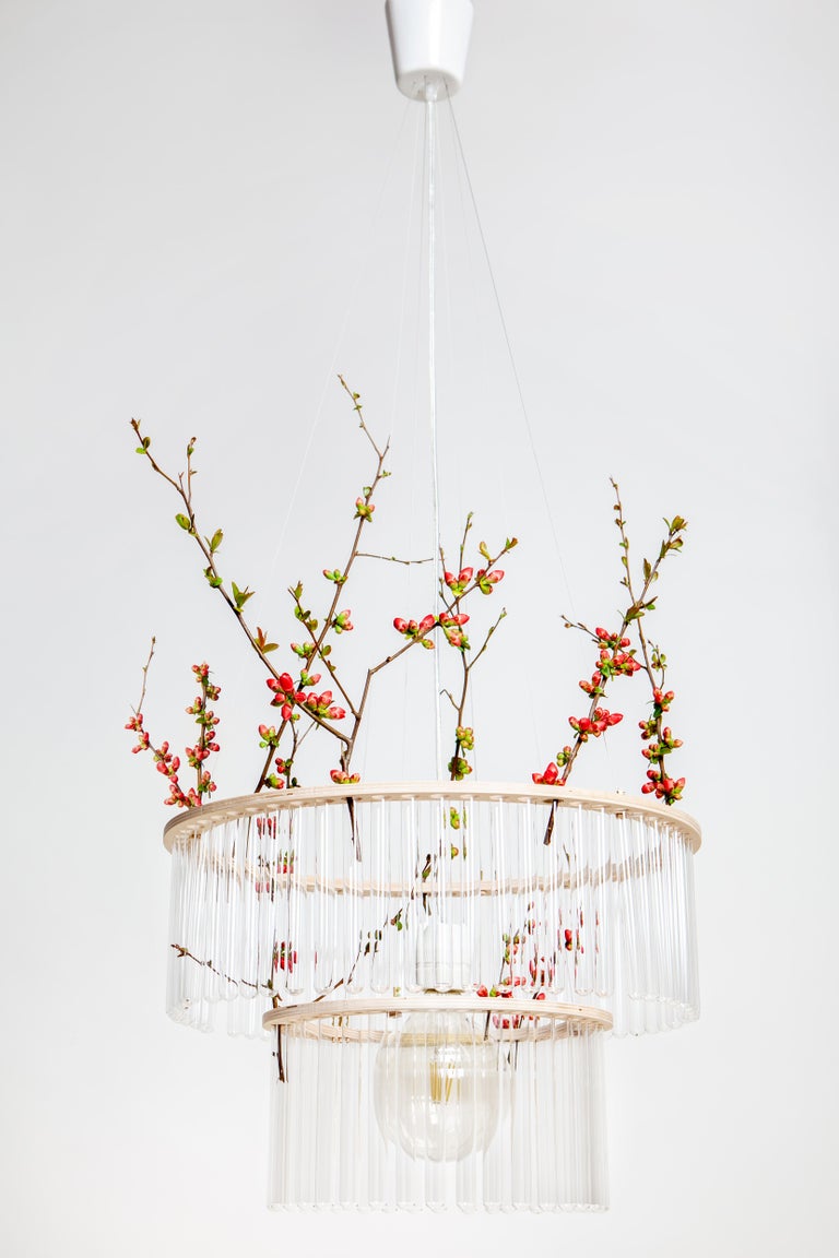Maria SC Double Test Tubes Chandelier For Sale at 1stDibs