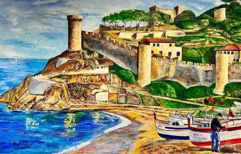 Maria Tort Xirau - Enormous Spanish/ French Oil Painting Ancient ...