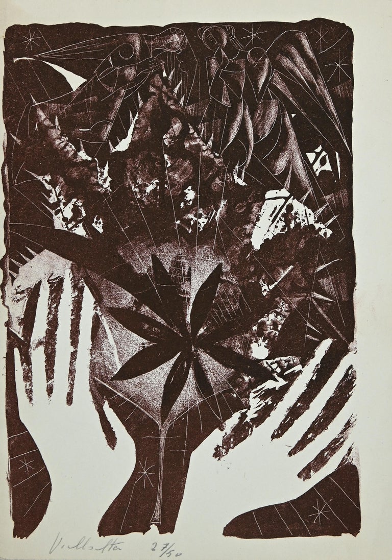 Mariano Villalta - Hands in Nature - Original Lithograph by Mariano ...