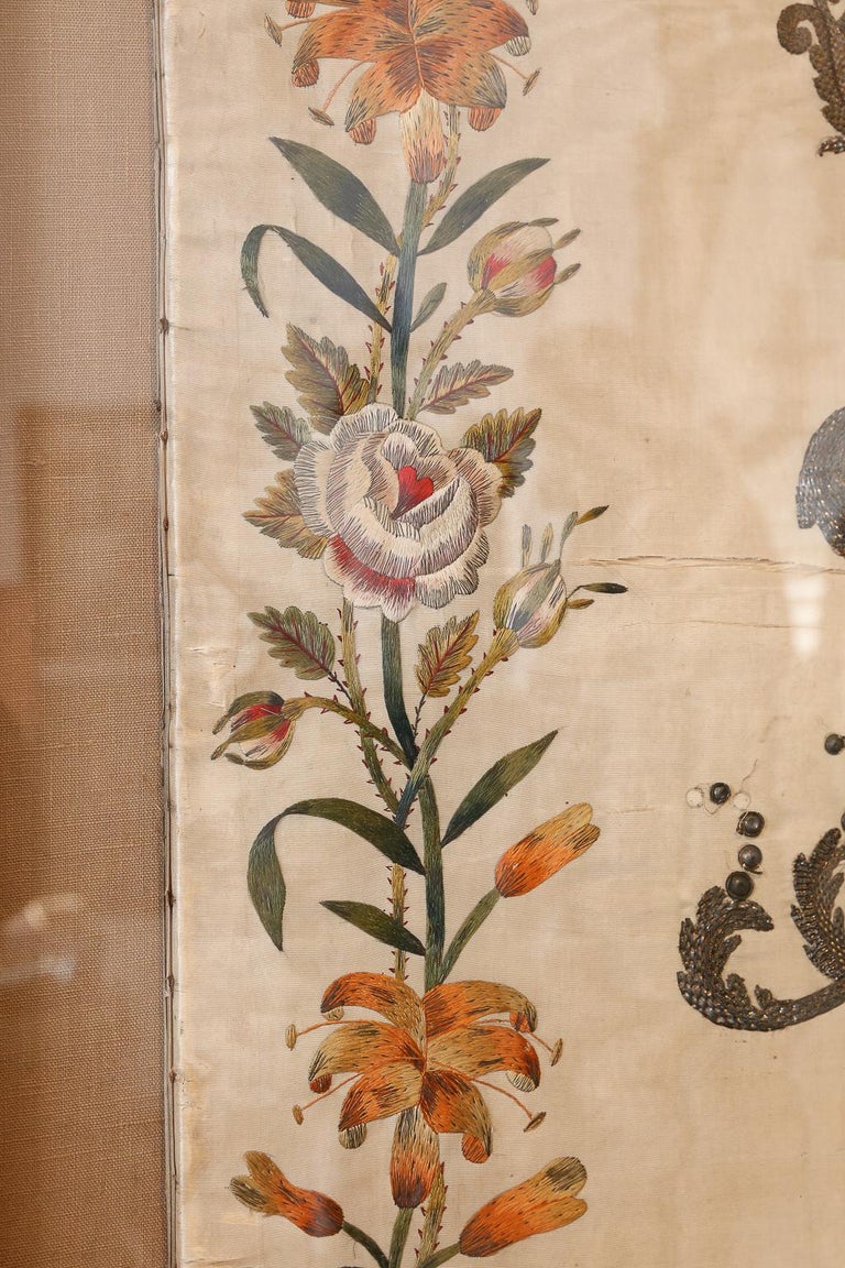 Marie Antoinette Hand- Embroidered Monogram, Framed at 1stDibs | marie antoinette monogram ...