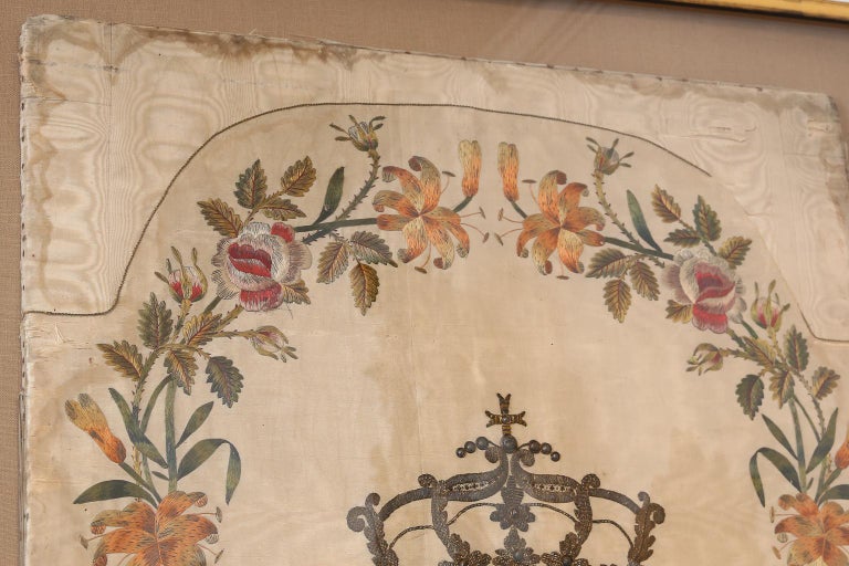 Marie Antoinette Hand- Embroidered Monogram, Framed at 1stDibs | marie antoinette monogram ...