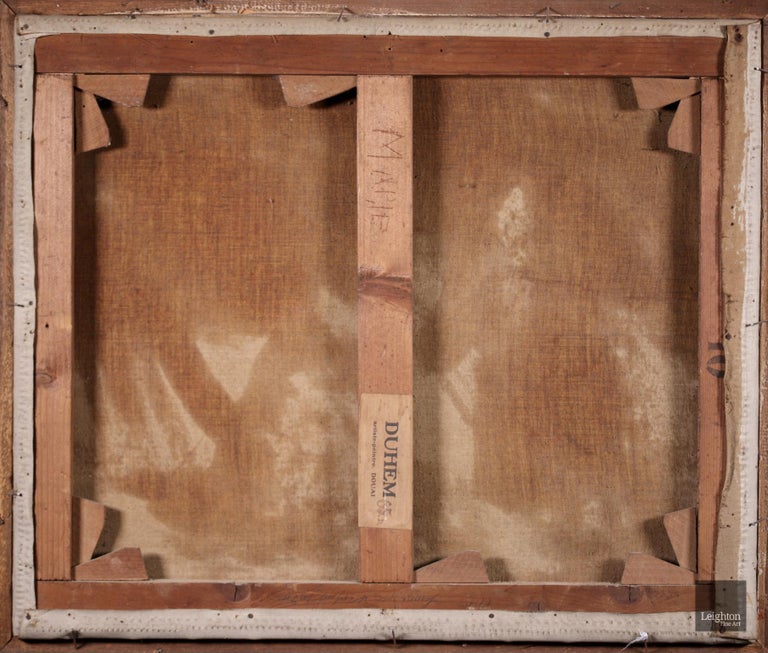 Marie Duhem - Picking Flowers - Impressionist Oil, Figures in Landscape ...