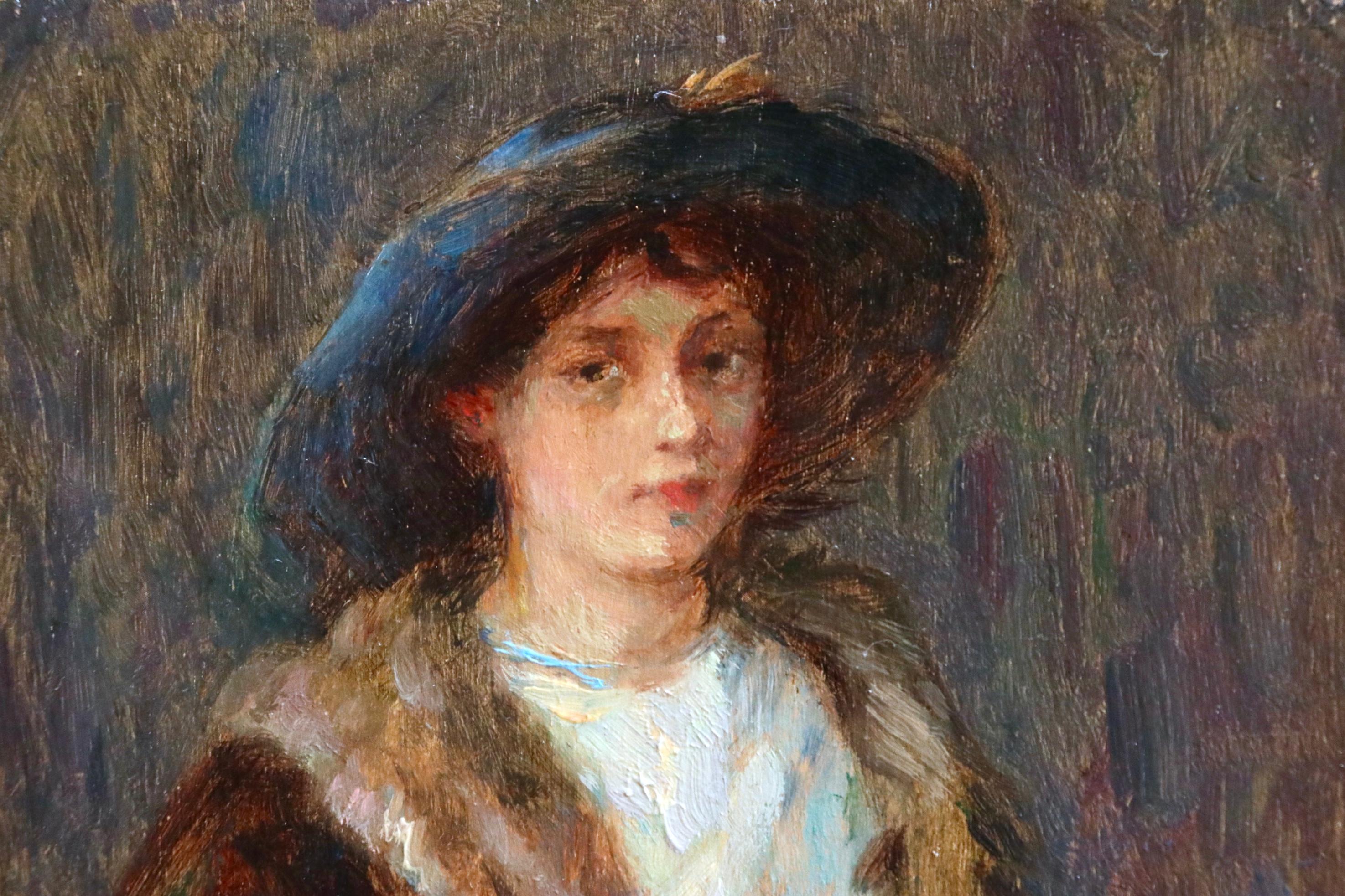 Marie Duhem - Portrait of Nelly - 19th Century Oil, Girl in Robe and ...