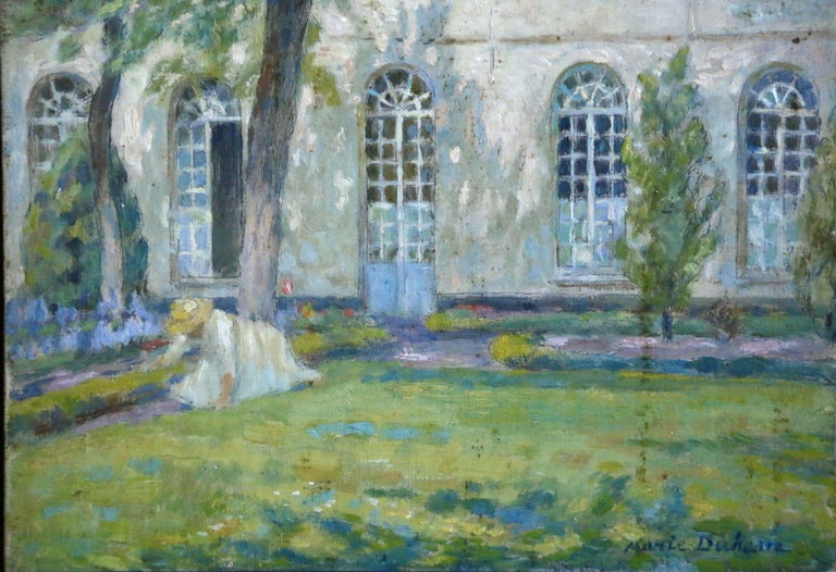 Marie Duhem - "Tending the Garden" Duhem C.19th French Impressionist ...