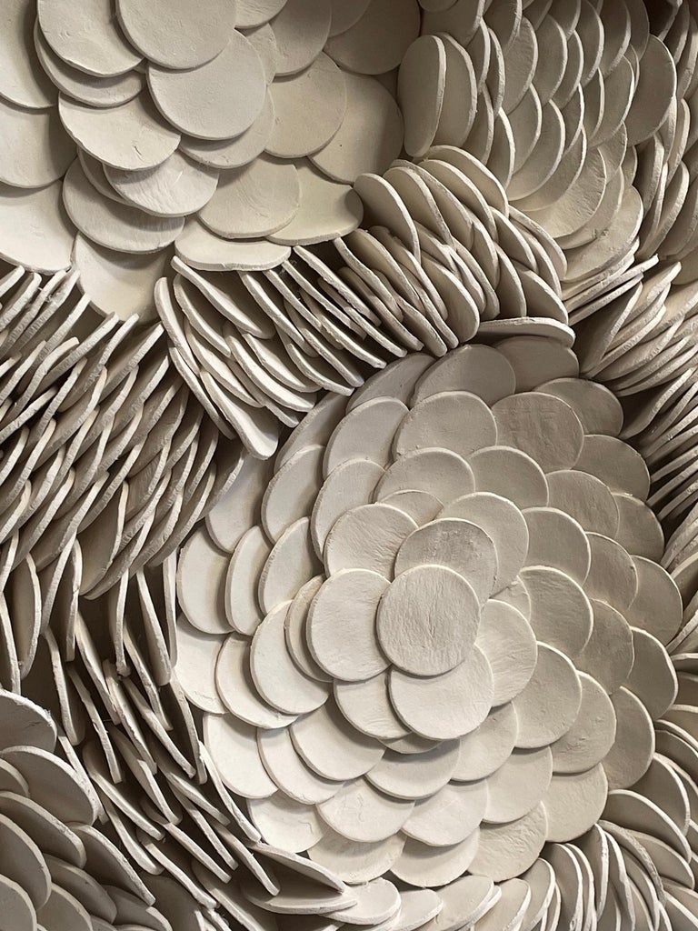 Marie Laforey - Lapis 536 - white 3D abstract floral geometric ceramic ...