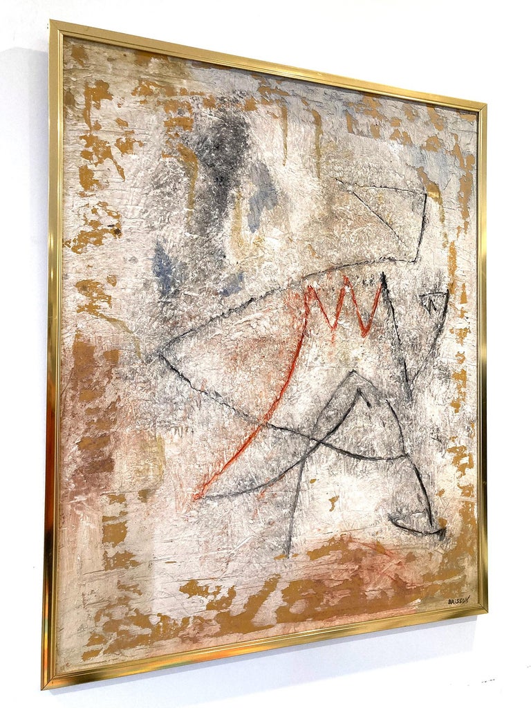 Pierre Marie Brisson - "No. 104_A" French Oil and Mixed Media Textured ...