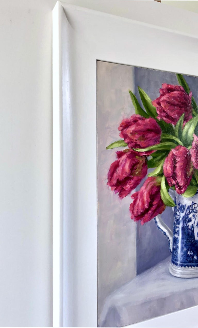 Marie Robinson - Marie Robinson, Parrot Tulips, Original Canvas Oil ...
