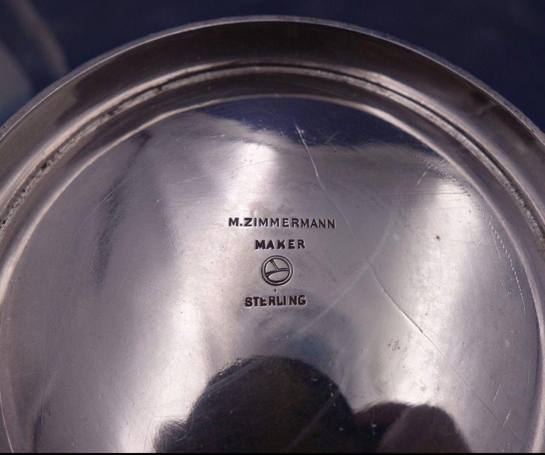 Important Marie Zimmermann Modernism Sterling Silver Centerpiece Bowl ...