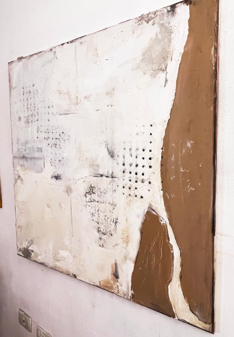 Marilina Marchica - "Traces" , Minimalist painting on Canvas, Large ...