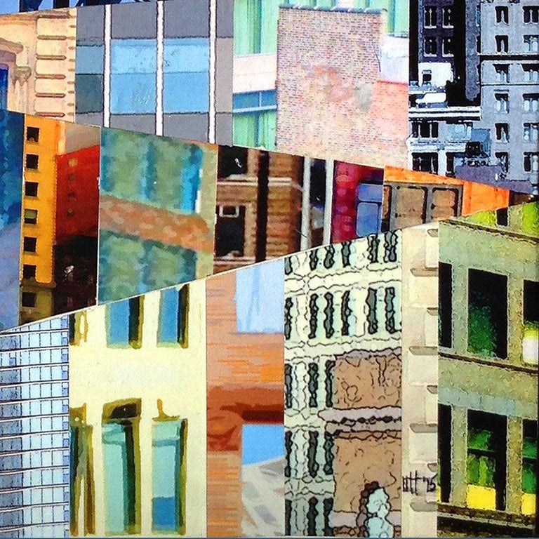Marilyn Henrion - Patchwork City 11, Mixed Media on Wood For Sale at ...