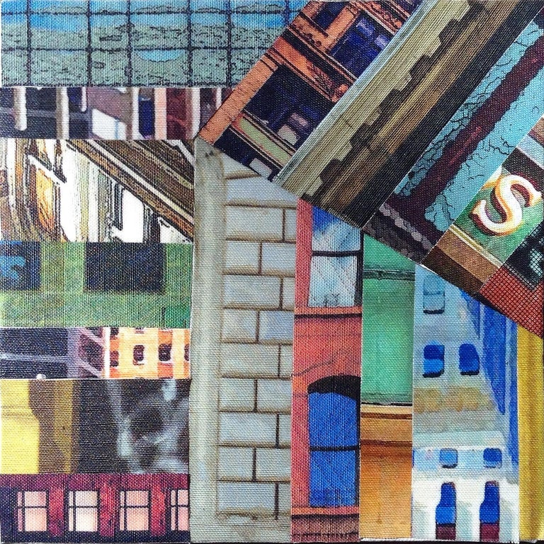Marilyn Henrion - Patchwork City 12, Mixed Media on Canvas For Sale at ...