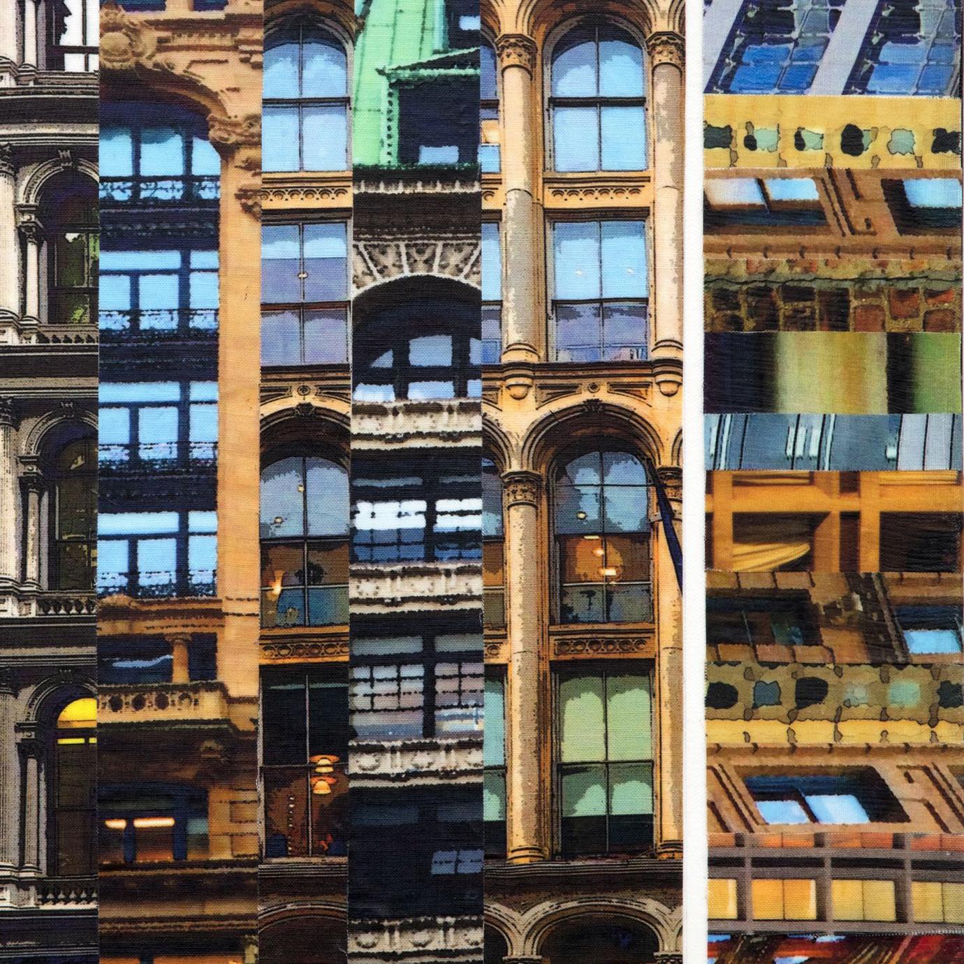 Marilyn Henrion - Patchwork City 69, Mixed Media on Canvas at 1stDibs ...