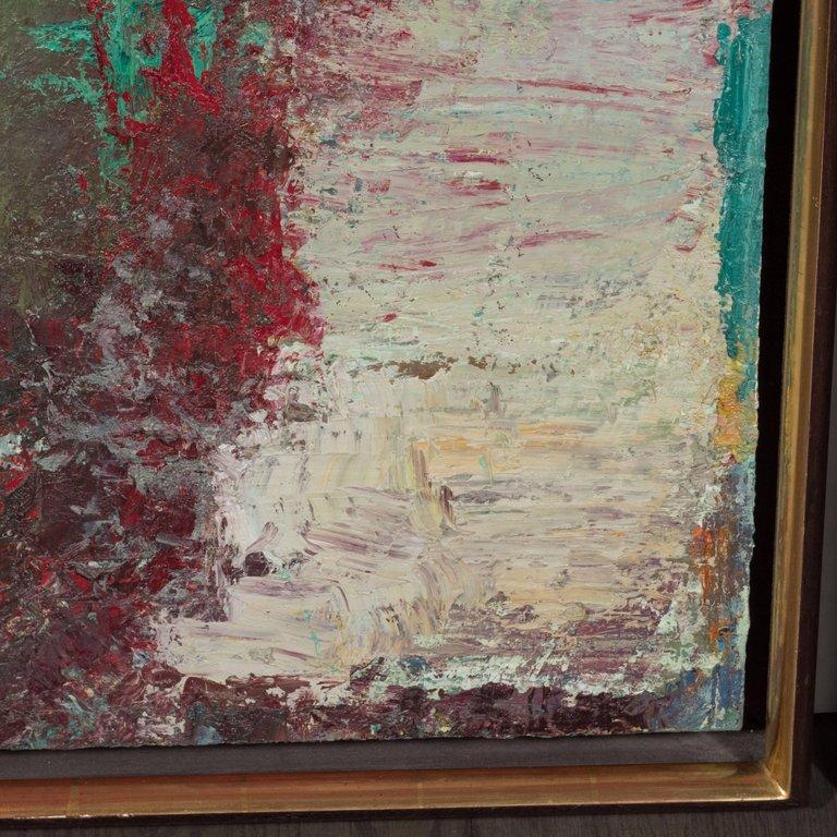 Marilyn Levin - Stunning Modernist Oil on Canvas Abstract Triptych Painting For Sale at 1stDibs