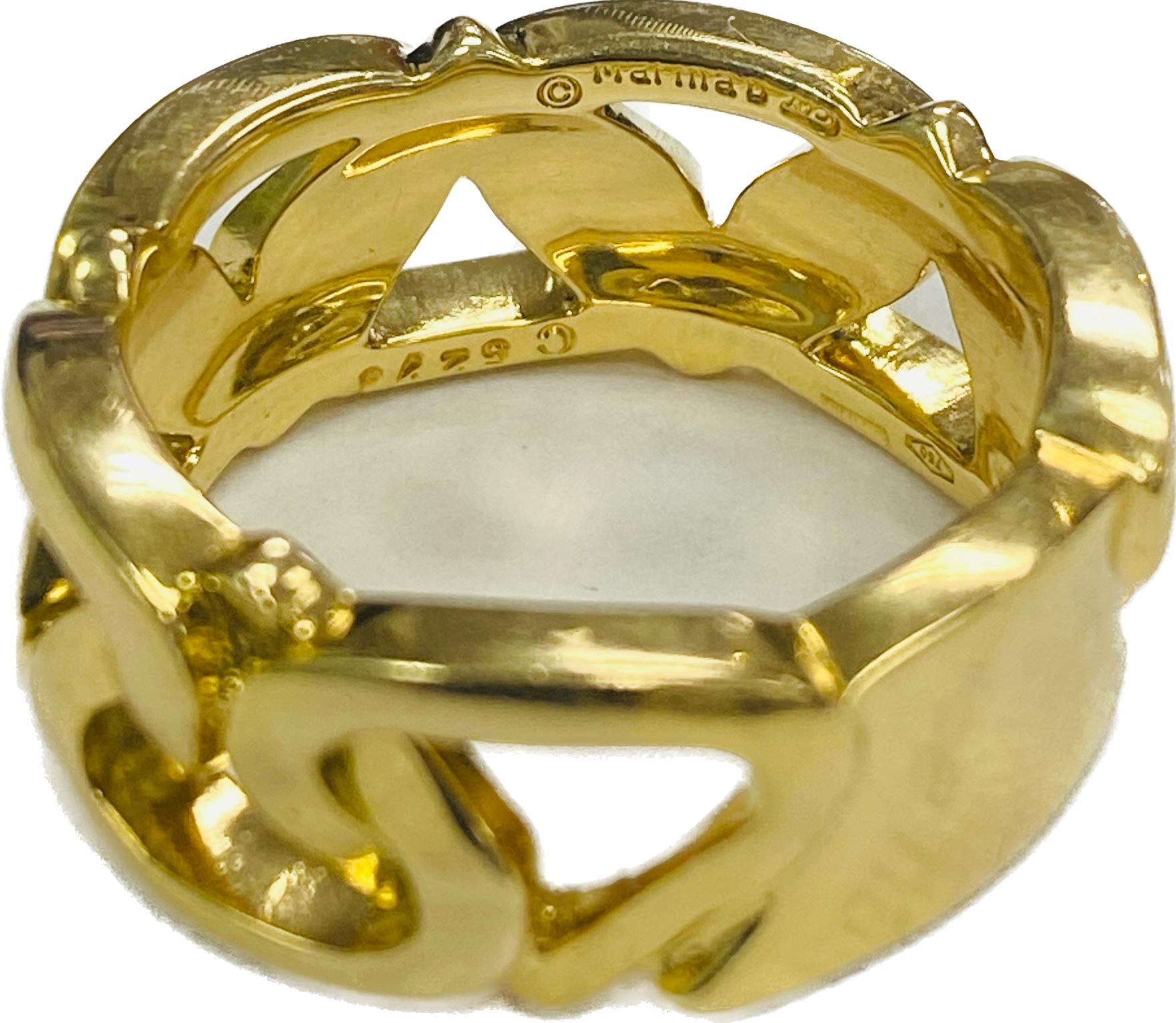 Marina B Gold Band Ring For Sale at 1stDibs