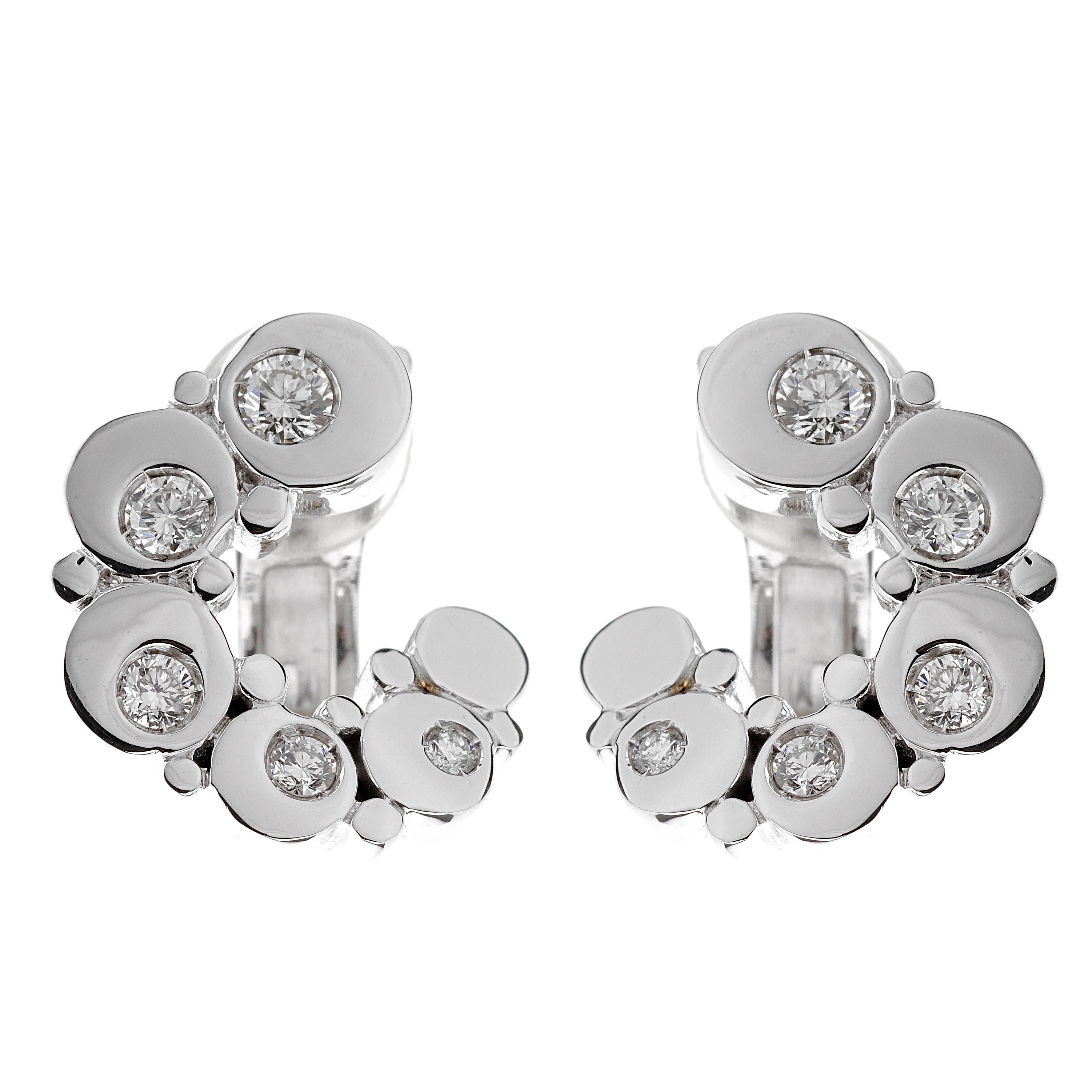DAMIANI White Diamond White Gold Earrings at 1stDibs