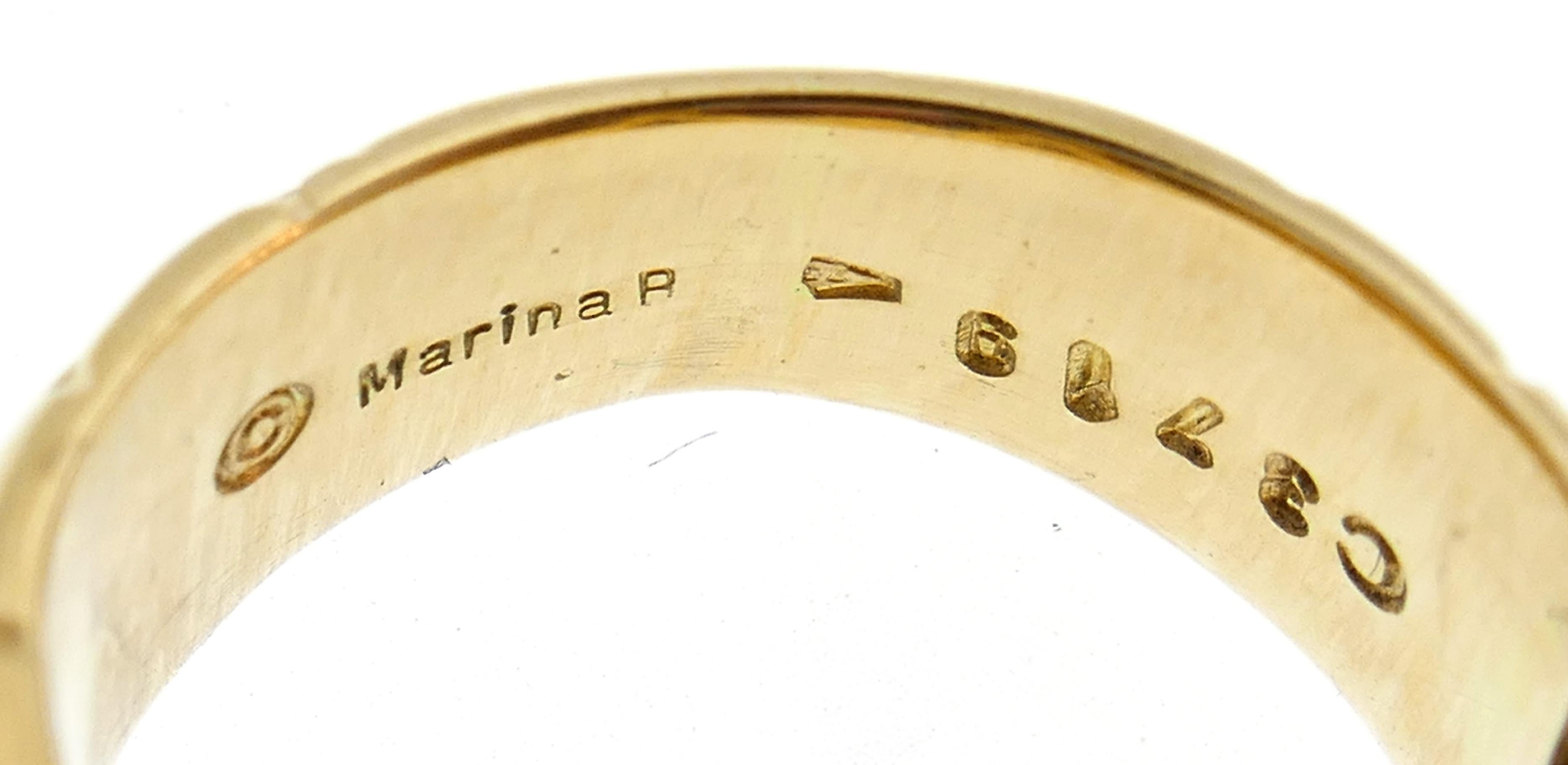 Marina B Yellow Gold Ring with Tourmaline Citrine and Diamond 1980s at ...