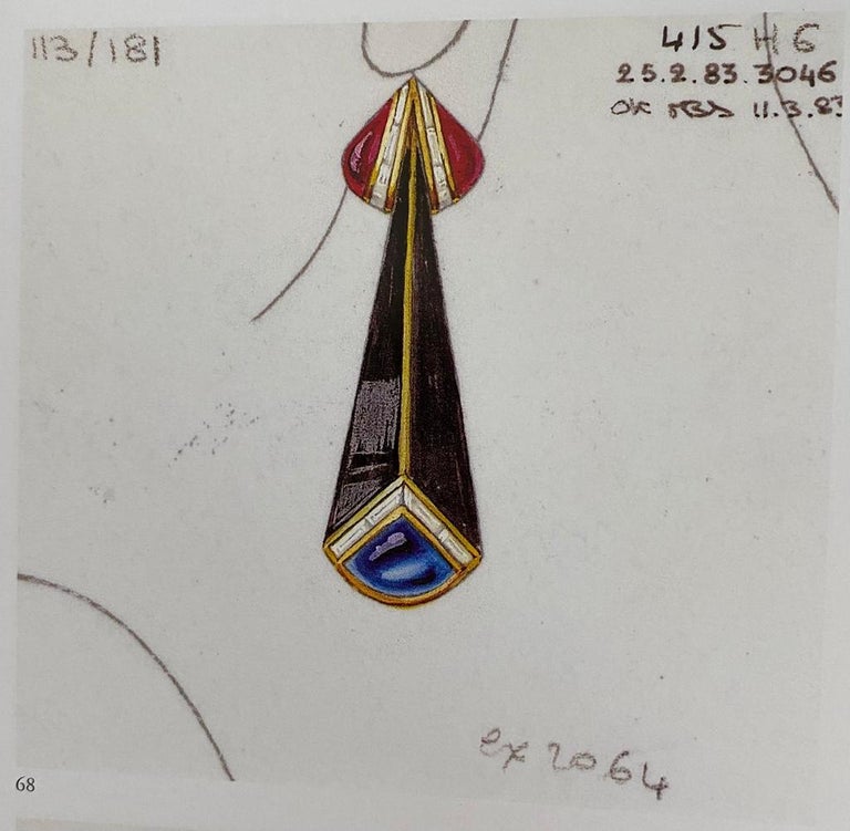 Marina Bvlgari 1983 Troc Dangle Drop Earrings 18kt Gold with 30.87 Ctw ...
