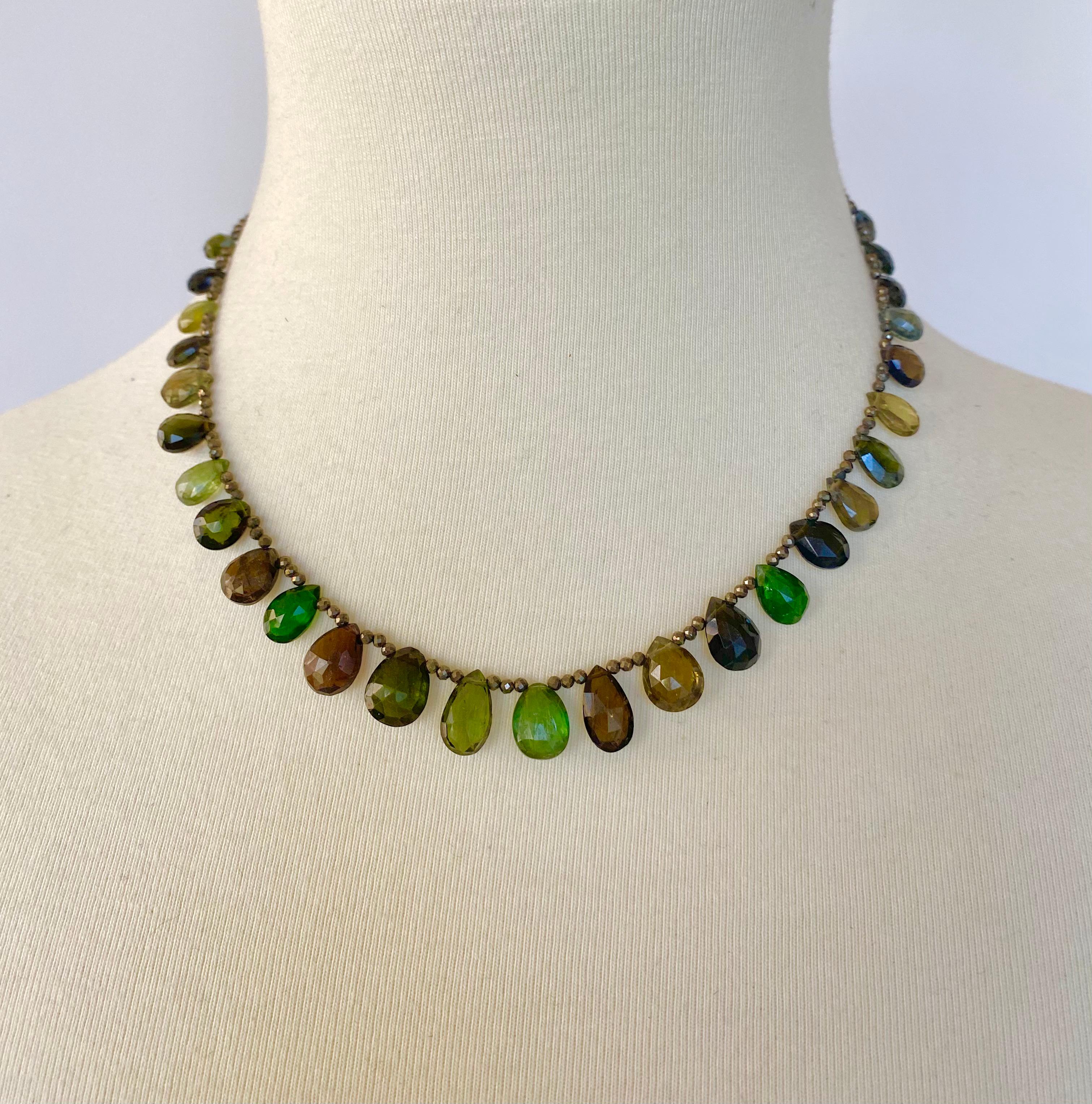 Pink Tourmaline Necklace with Victor Velyan Clamshell Clasp For Sale at ...