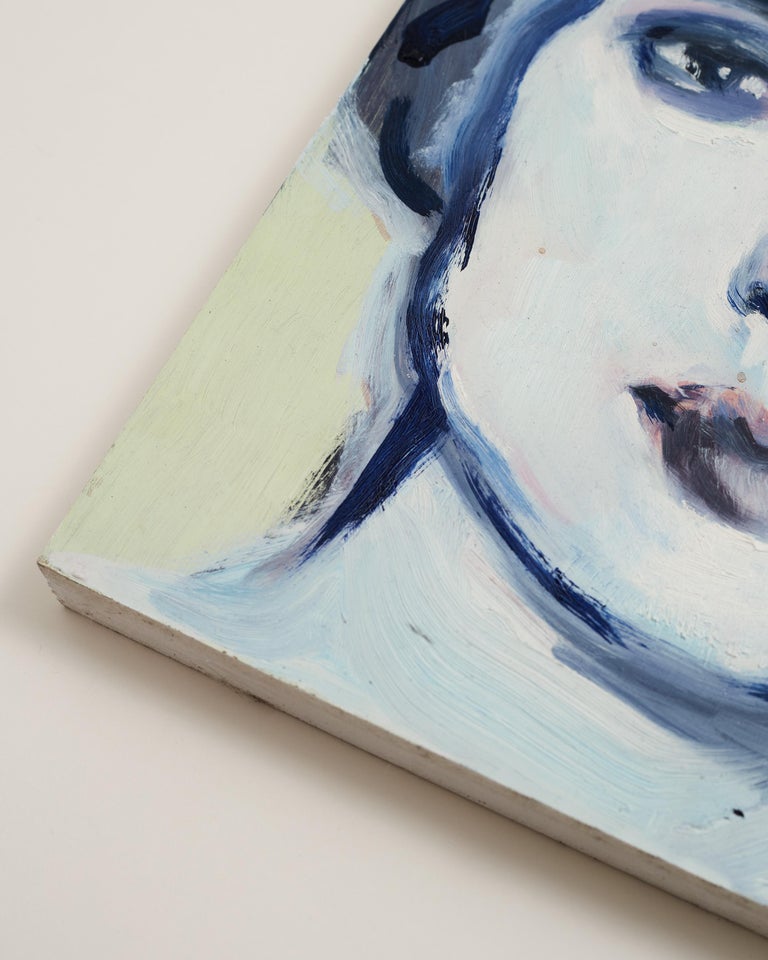 Marina Taleb - Velours froid - Contemporary Oil on Wood Portrait by a ...
