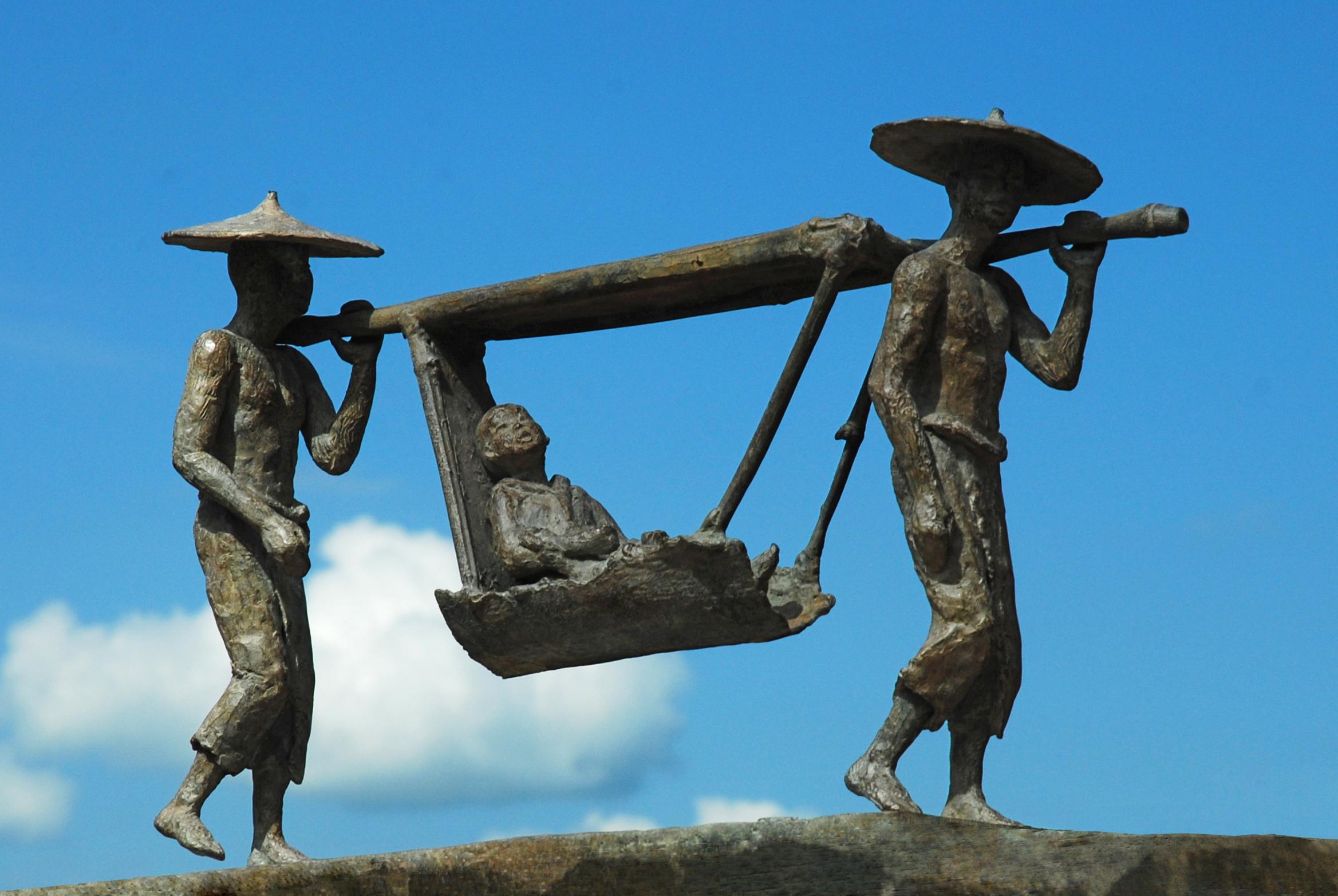 Marine de Soos - The Sedan Chair (Le Palanquin), bronze sculpture For ...