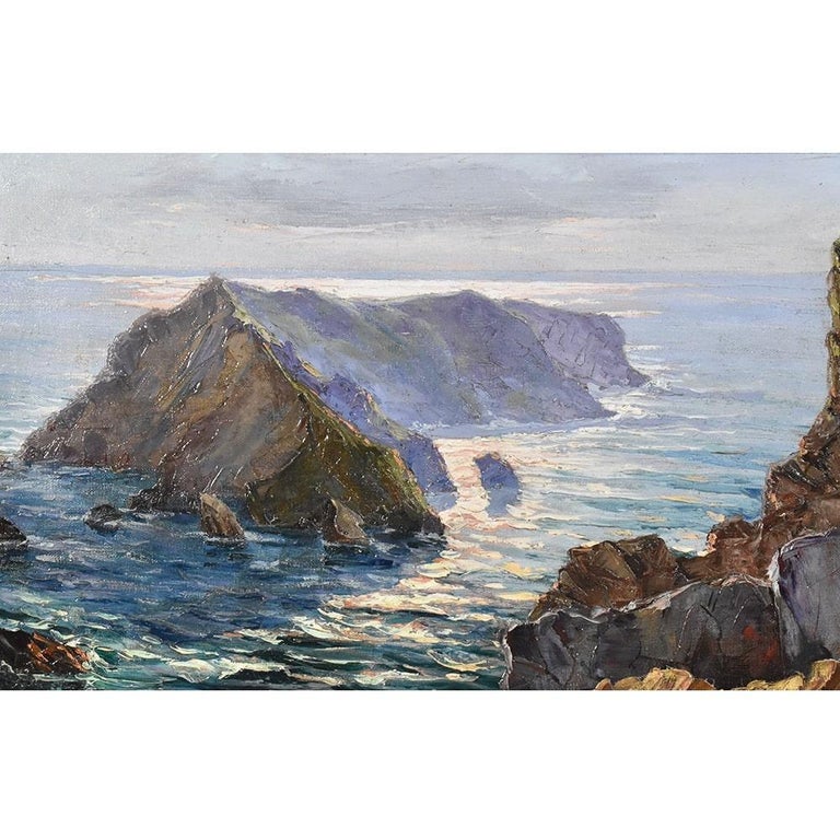 Marine Painting, Atlantic Coast Painting, Seascape Painting, Early 20th ...