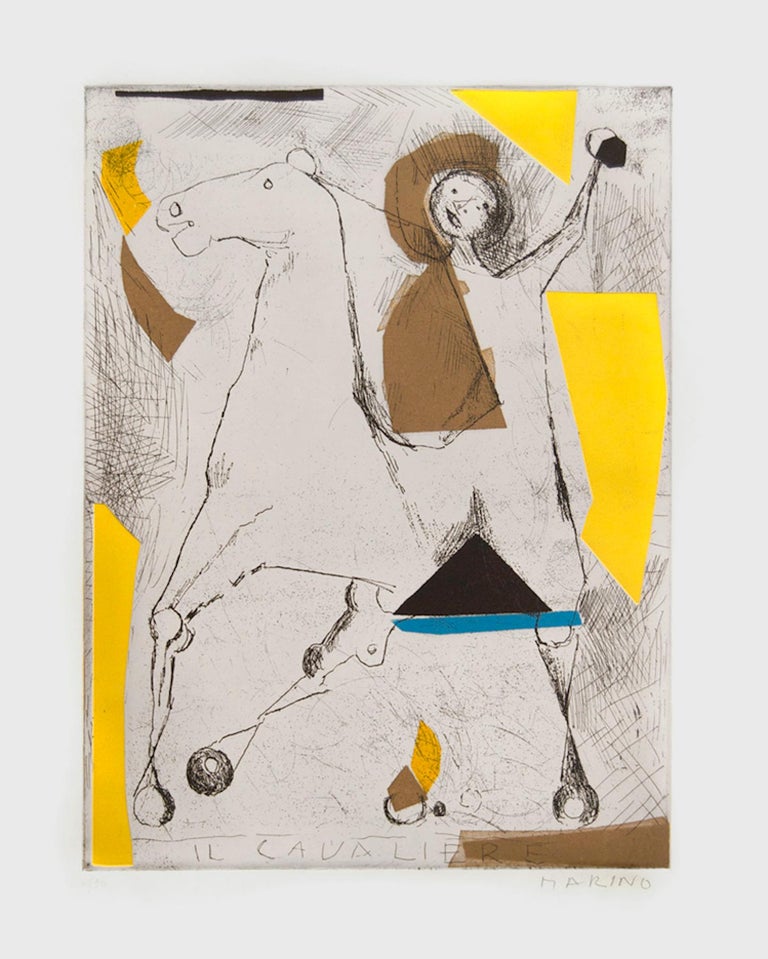 Marino Marini - Il Cavaliere (The Knight) - Original Etching by Marino ...